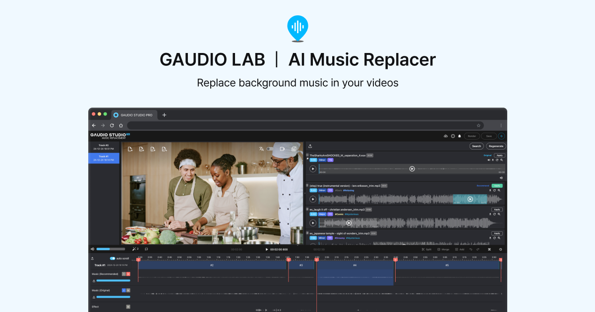AI Music Replacement | Gaudio Lab